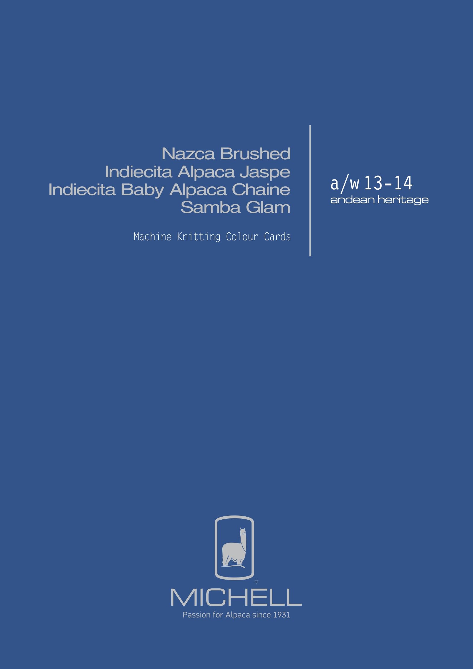 Alpaca Machine Knitting Colour Card #2 AW13-14